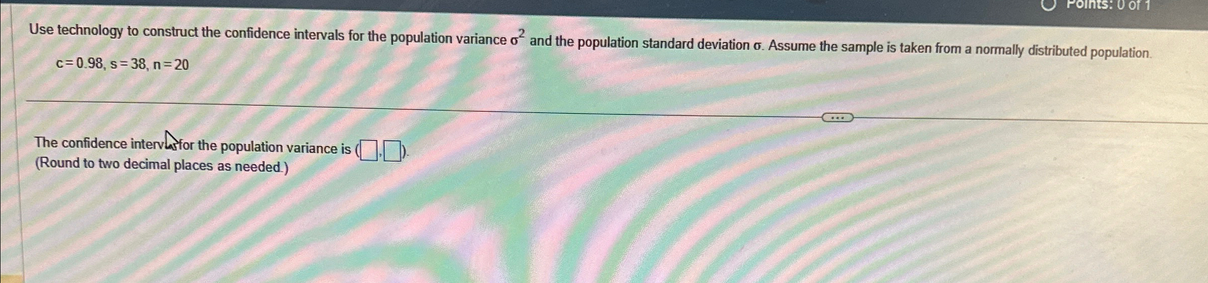 Solved Use technology to construct the confidence intervals | Chegg.com