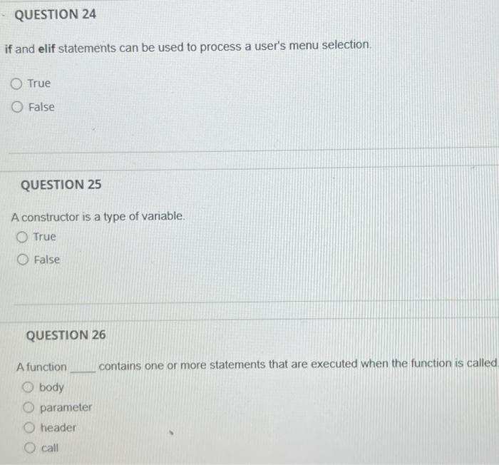 Solved if and elif statements can be used to process a | Chegg.com