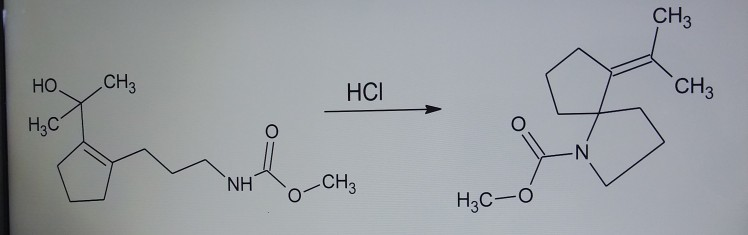 Solved CH3 НО CH3 НСІ CH3 НАС N NH CH3 Нc-o | Chegg.com
