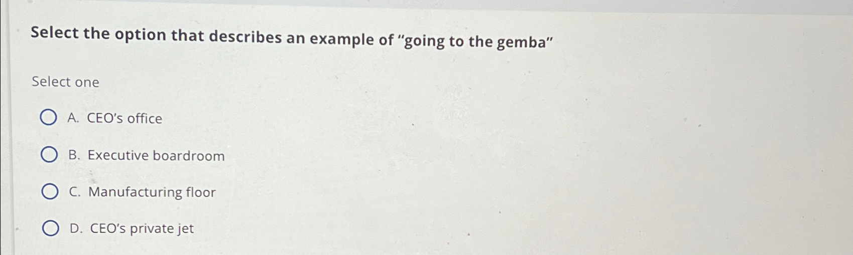 Solved Select the option that describes an example of "going | Chegg.com