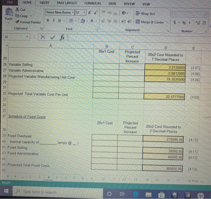 Solved انها 4 PART 1 Fixed and Variable Cost Determinations | Chegg.com