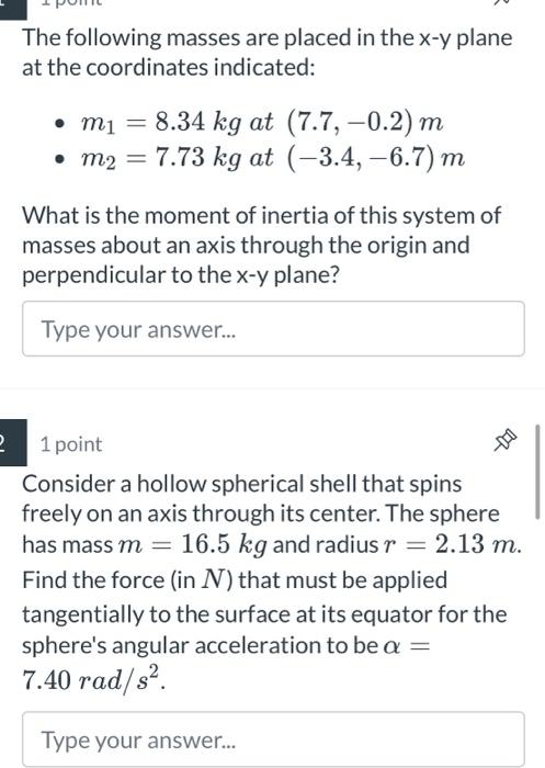 Solved i need help with all rotational dynamics question. | Chegg.com