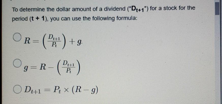 Solved To find the required rate of return ("R") for a | Chegg.com