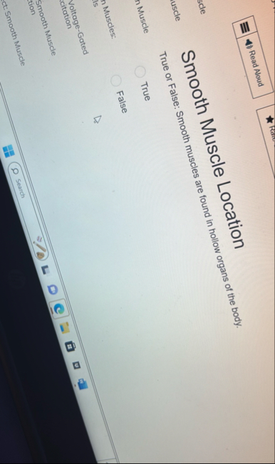 Solved Read NoudSmooth Muscle Location True or False: Smooth | Chegg.com