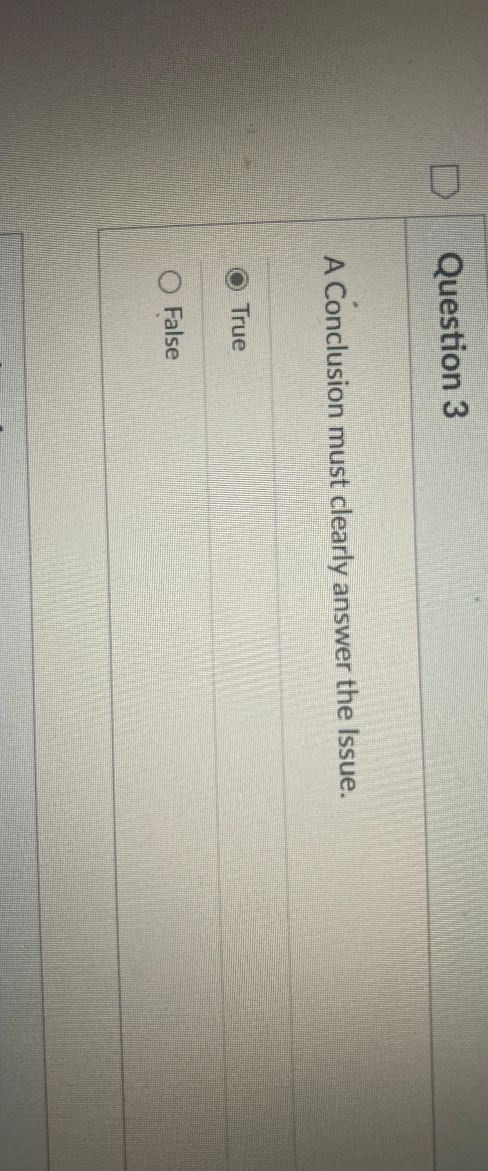 Solved Question 3A Conclusion must clearly answer the | Chegg.com