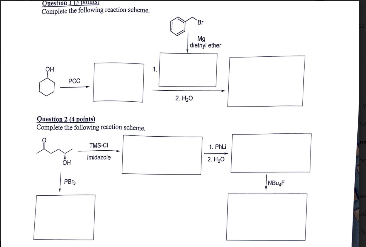 Solved Question 1 (3) ﻿poimis)Complete the following | Chegg.com