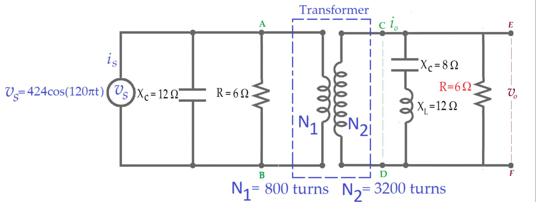 Solved The figure above shows two circuits joined by an | Chegg.com