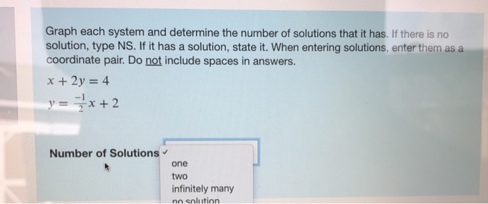 Solved Graph each system and determine the number of | Chegg.com