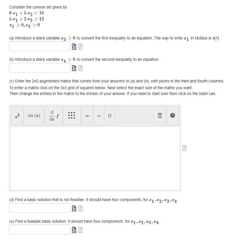 Solved Consider the convex set given by | Chegg.com