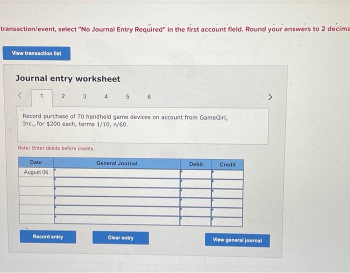 Solved Exercise 6-11A Record transactions using a perpetual | Chegg.com