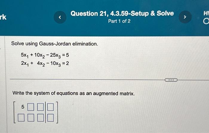 Solved Solve using Gauss-Jordan elimination. | Chegg.com
