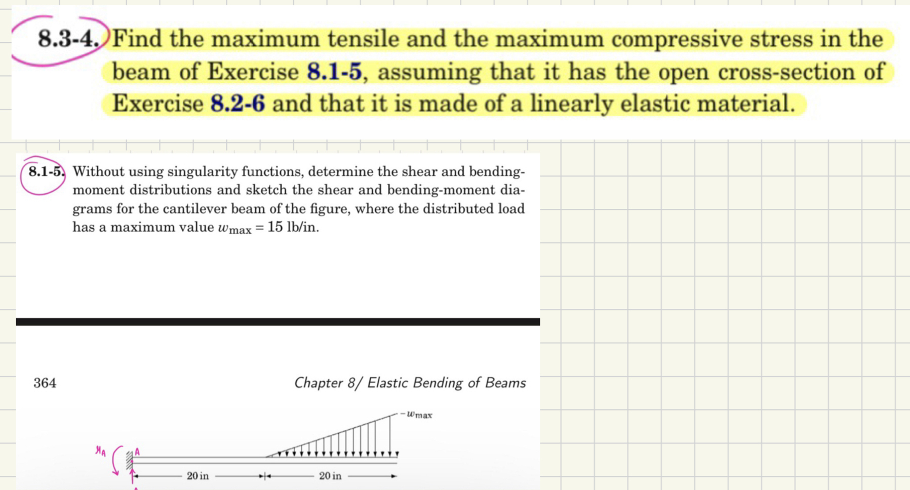 Solved 8.3-4. ﻿Find the maximum tensile and the maximum | Chegg.com