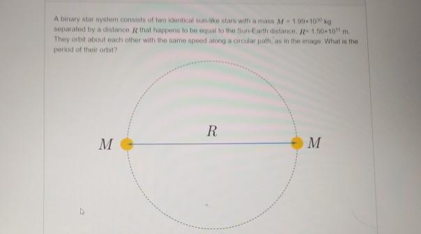 Solved A binary star system consists of two identical | Chegg.com