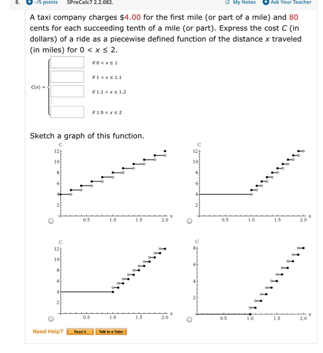 Solved 8. + -15 points SPreCalc7 2.2.082. My Notes Ask Your | Chegg.com