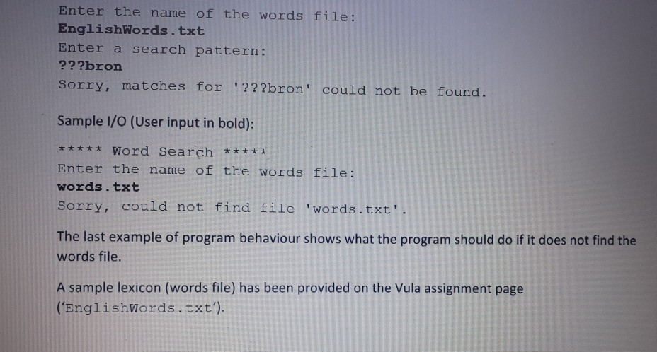 Solved Write a program called 'wordsearch.py' that searches | Chegg.com