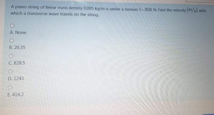 Solved A piano string of linear mass density 0.005 kg/m is | Chegg.com