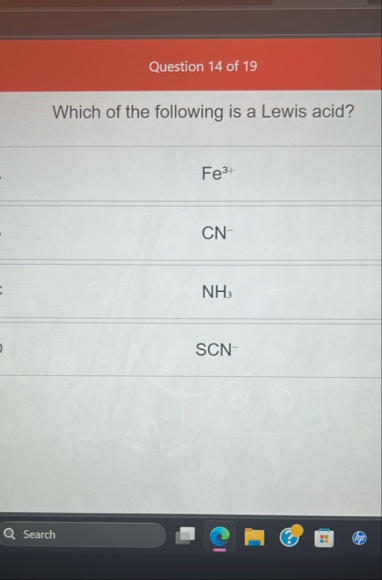 Solved Question 14 ﻿of 19Which of the following is a Lewis | Chegg.com
