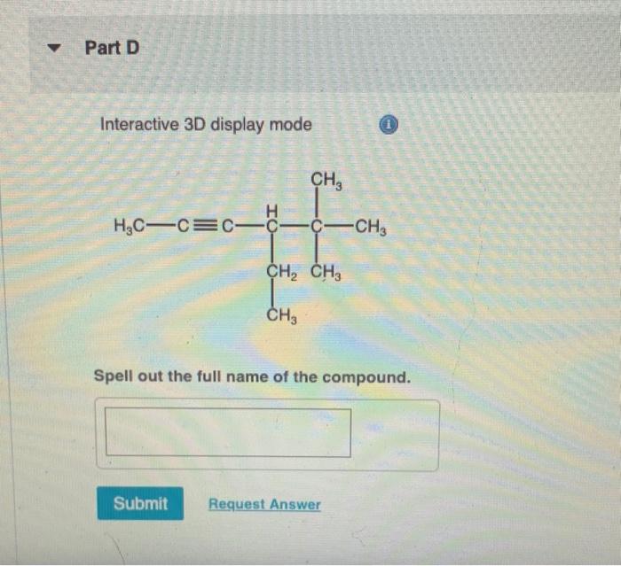 Solved Interactive 3D display mode Spell out the full name | Chegg.com