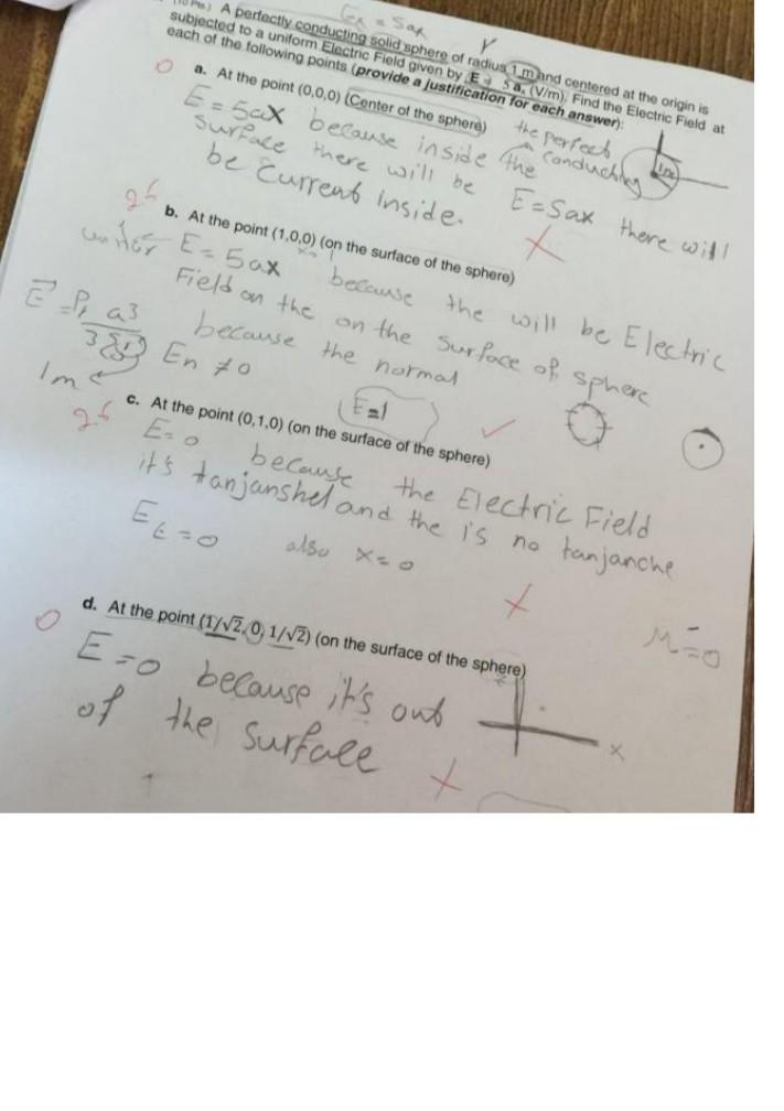 Solved subject A perfectly conducting solid so a each of the | Chegg.com