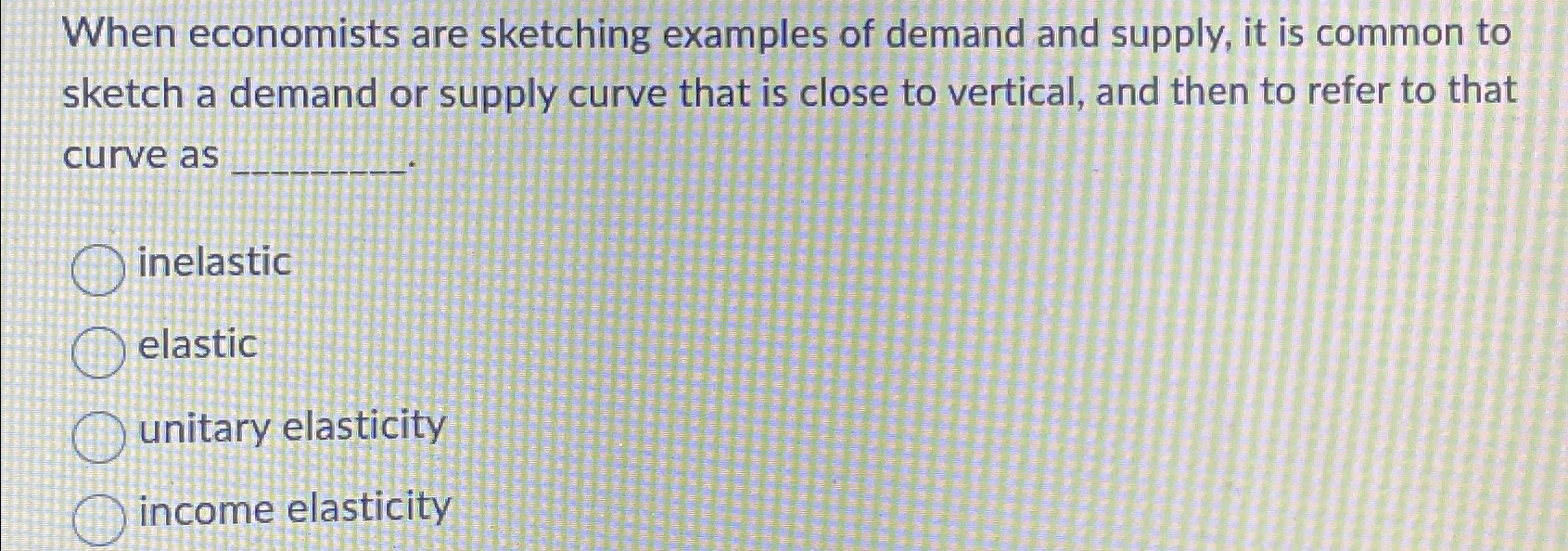 Solved When economists are sketching examples of demand and | Chegg.com