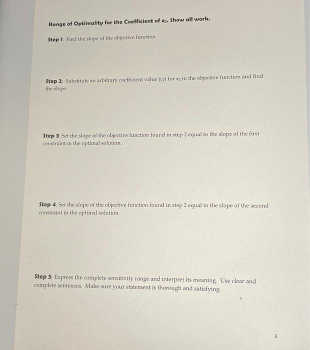 Solved Recall that the range of optimality is the maximum | Chegg.com