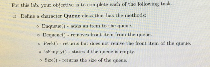 Solved For this lab, your objective is to complete each of | Chegg.com