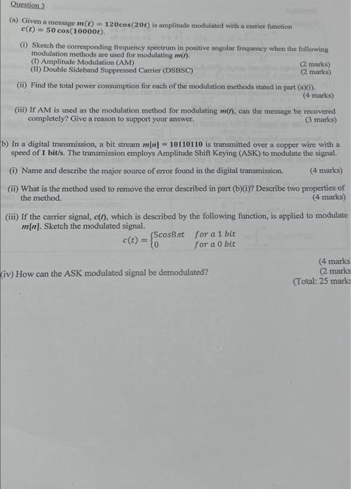 Solved Question 1 An input signal x(t) is fed into a linear | Chegg.com