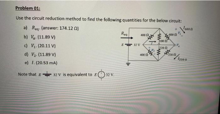 Solved Use the circuit reduction method to find the | Chegg.com