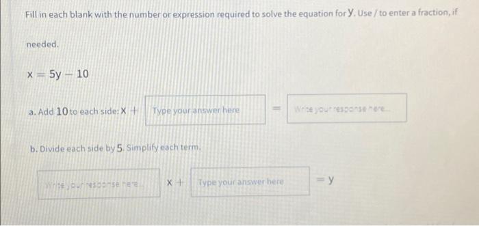 Solved Fill in each blank with the number or expression | Chegg.com