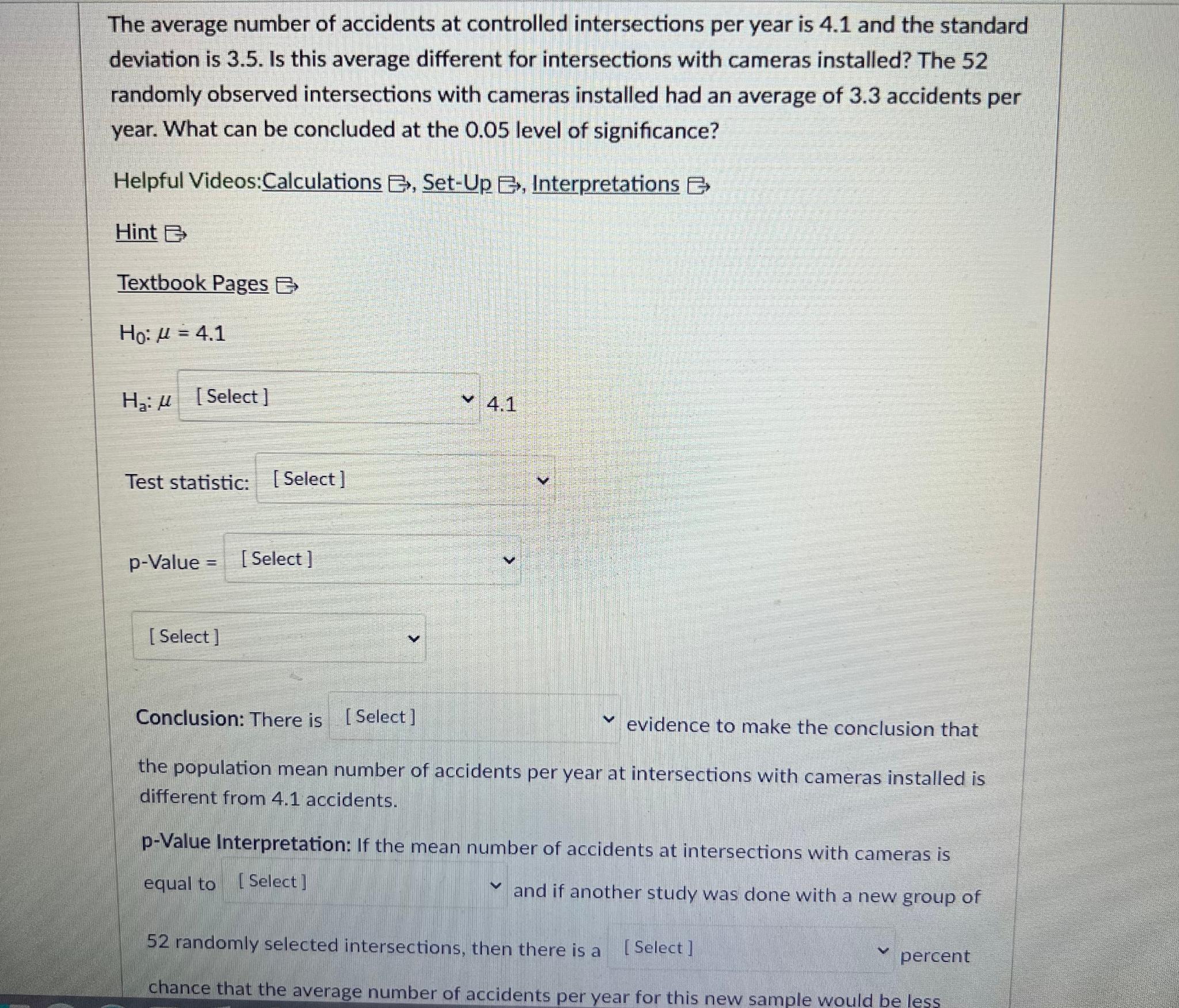 Solved The average number of accidents at controlled | Chegg.com