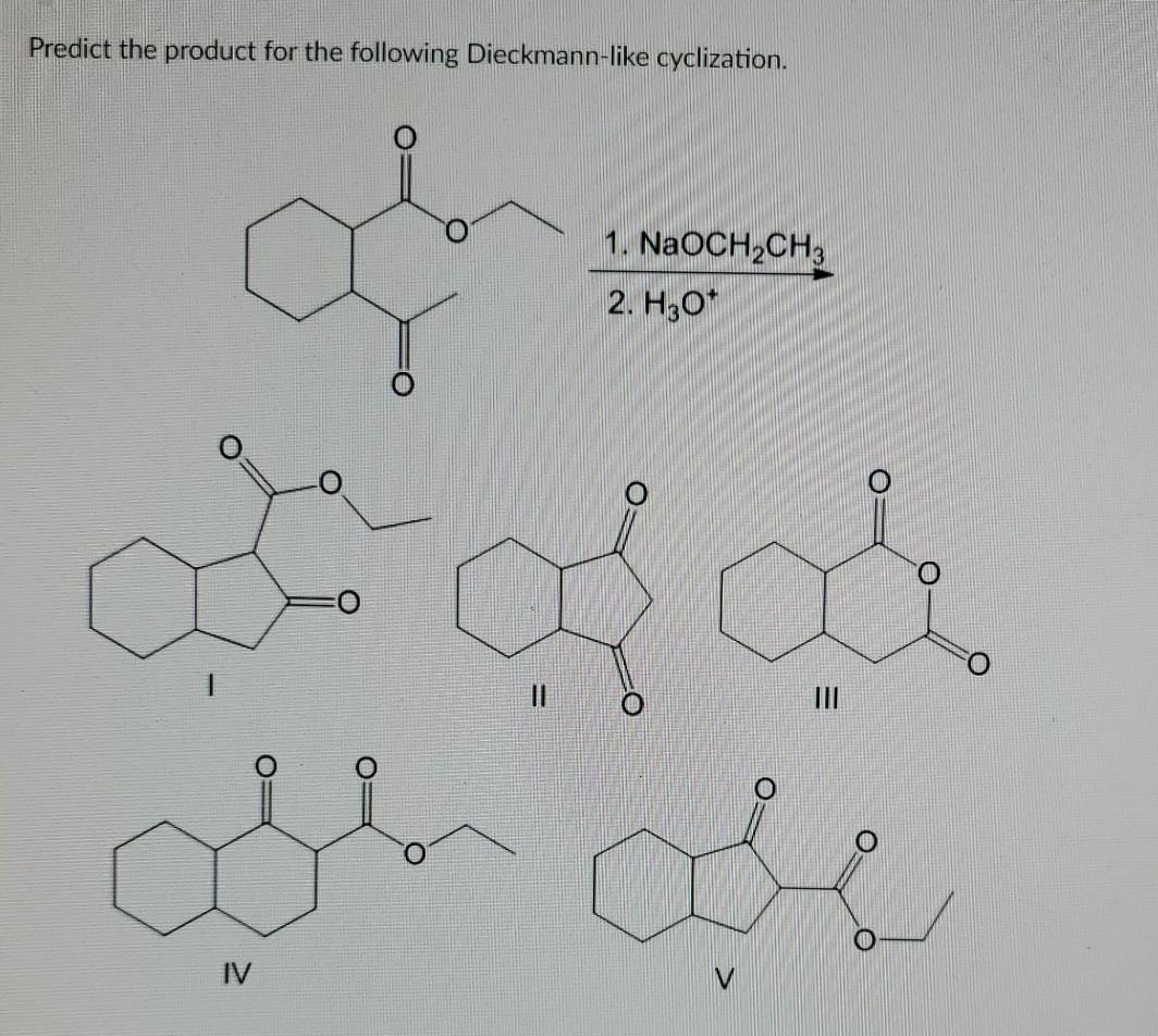 Solved Predict the product for the following Dieckmann-like | Chegg.com