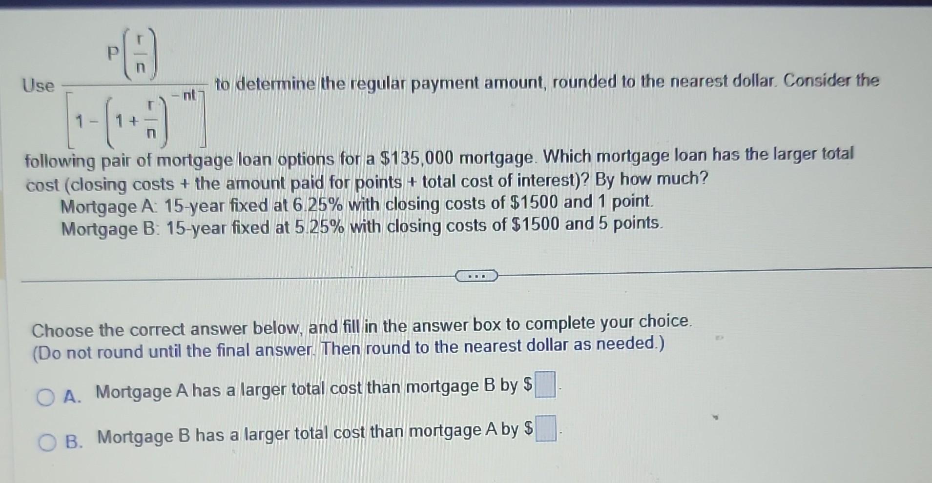 Solved P(nr) Use [1−(1+nr)−nt] to determine the regular | Chegg.com
