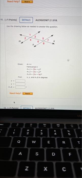 Solved Need Help? Raad 11. [-/1 Points) DETAILS ALEXGEOM7 | Chegg.com Solved Need Help? Raad 11. [-/1 Points) DETAILS ALEXGEOM7 | Chegg.com