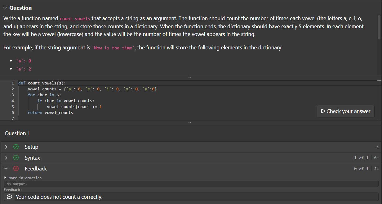 Solved QuestionWrite a function named count_vowels that | Chegg.com
