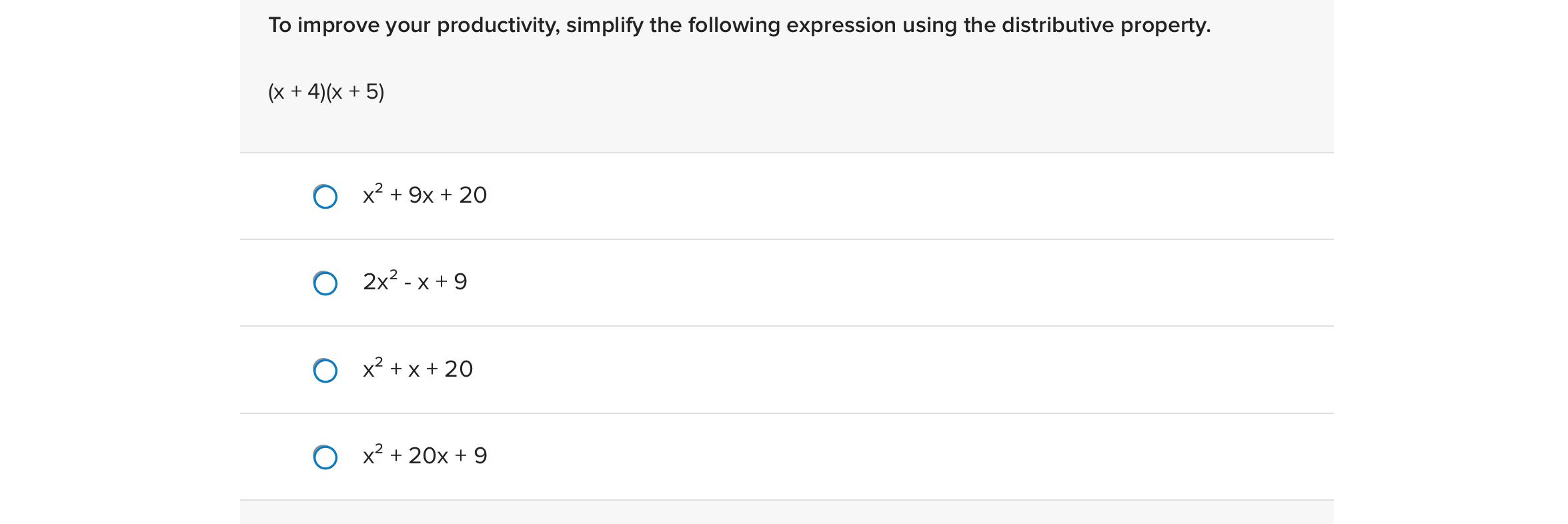 Solved To improve your productivity, simplify the following | Chegg.com
