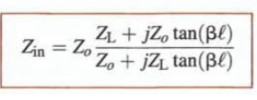 Solved Zin =ZoZL+jZotan(βl)Zo+jZLtan(βl)Modify this equation | Chegg.com