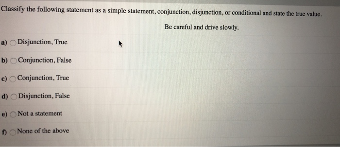 Solved Classify the following statement as a simple | Chegg.com Solved Classify the following statement as a simple | Chegg.com
