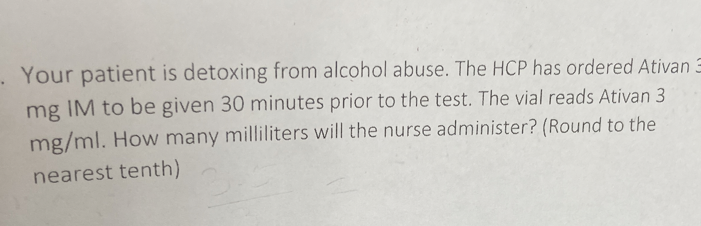 Solved Your patient is detoxing from alcohol abuse. The HCP | Chegg.com