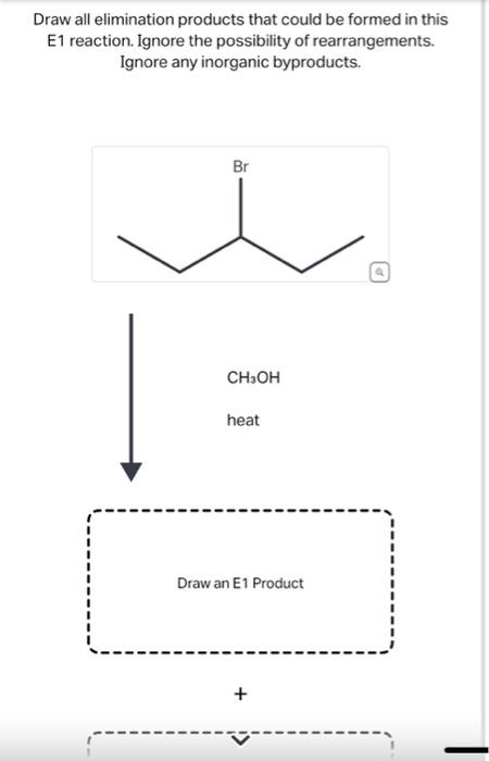 Solved Draw all elimination products that could be formed in | Chegg.com