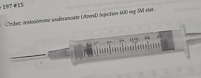 Solved 197#15Order testosterone undecanoate (Aveed) | Chegg.com