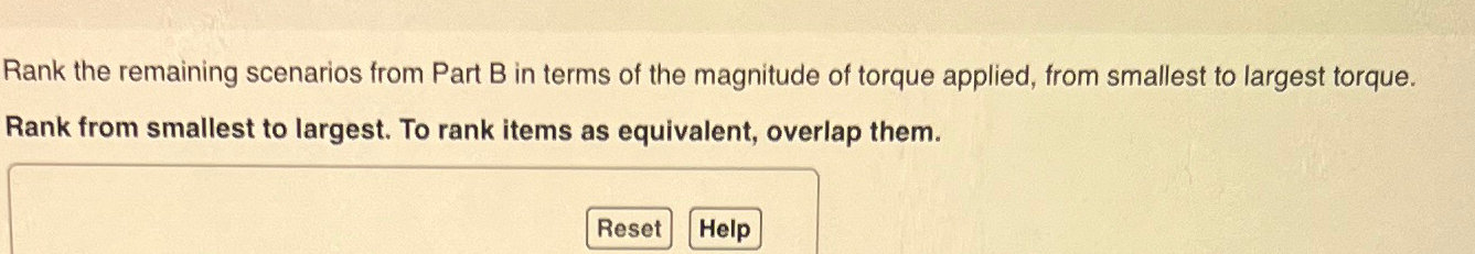 Rank the remaining scenarios from Part B in terms of | Chegg.com