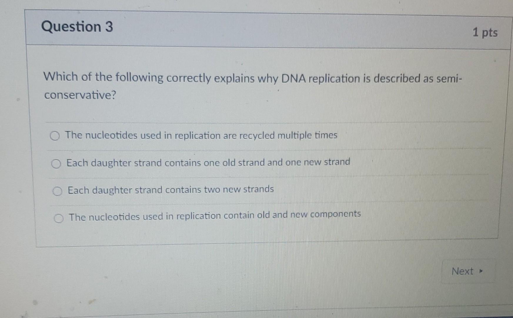 Solved Which of the following correctly explains why DNA | Chegg.com