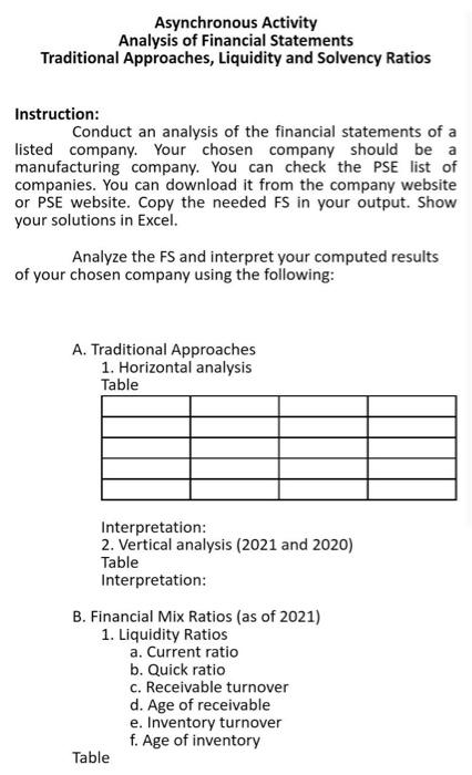 Solved Asynchronous Activity Analysis of Financial | Chegg.com