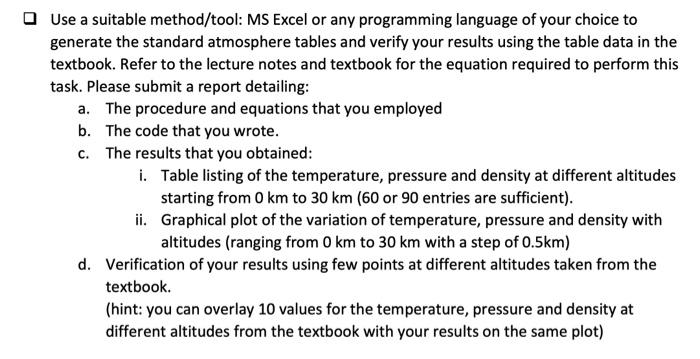 Solved Use a suitable method/tool: MS Excel or any | Chegg.com
