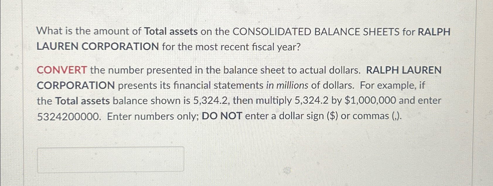 Solved What is the amount of Total assets on the | Chegg.com