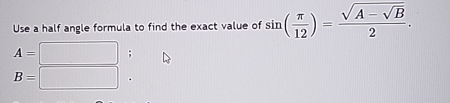 Solved Use a half angle formula to find the exact value of | Chegg.com