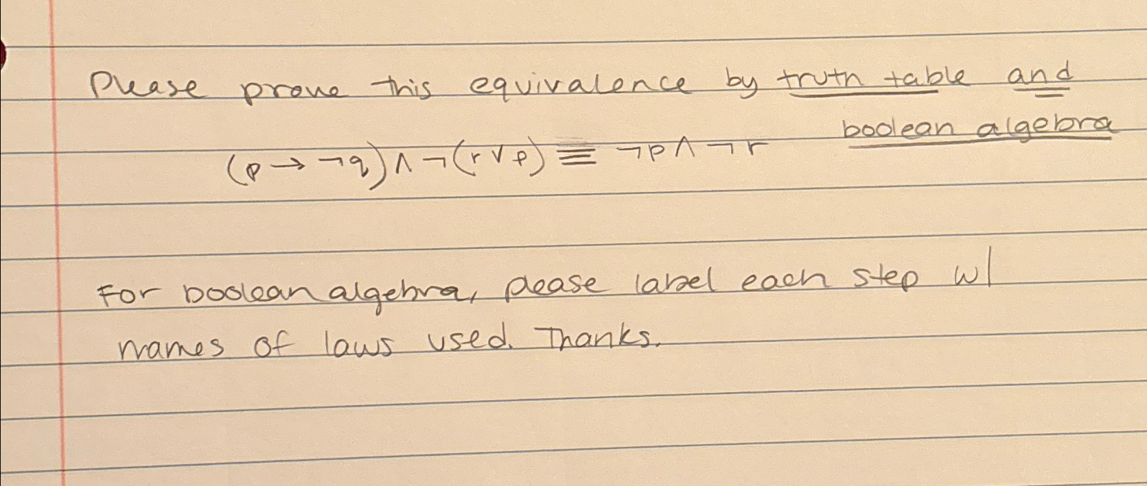 Solved Please prove this equivalence by truth table | Chegg.com
