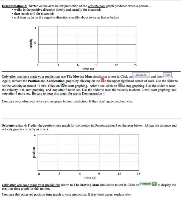 Solved Demonstration 3 Sketch On The Axes Below Prediction