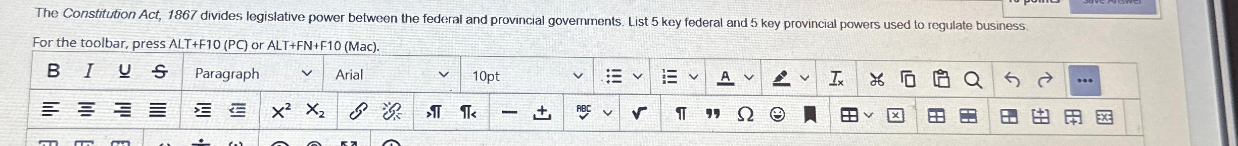 Solved The Constitution Act, 1867 ﻿divides legislative power | Chegg.com