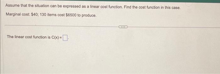Solved Assume That The Situation Can Be Expressed As A